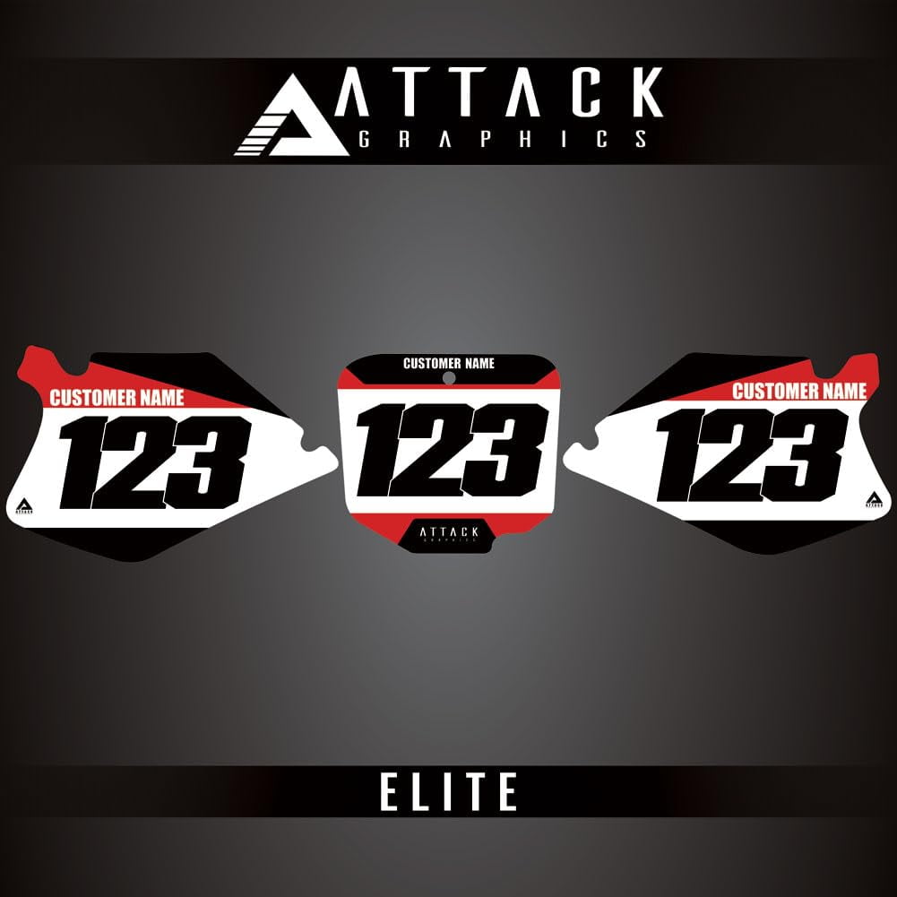 Attack Graphics Elite Number Plate Backgrounds for Honda CR250R 1996 ...