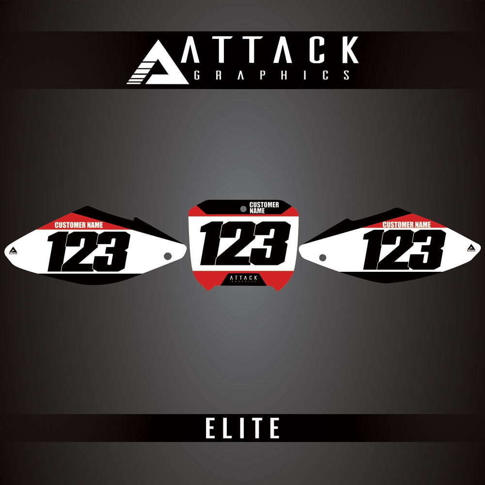 Attack Graphics Elite Number Plate Backgrounds for Honda CR250R 2002 ...