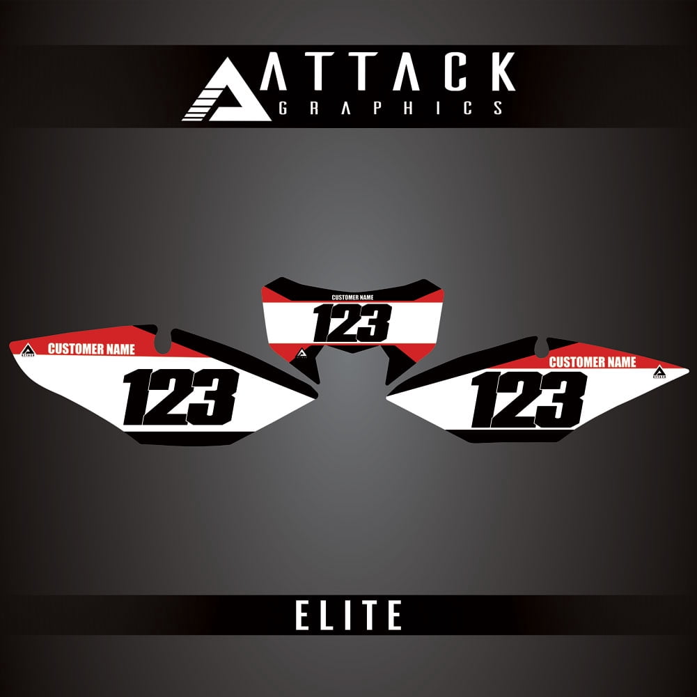 Attack Graphics Elite Number Plate Backgrounds for Honda CRF450RL 2023 ...