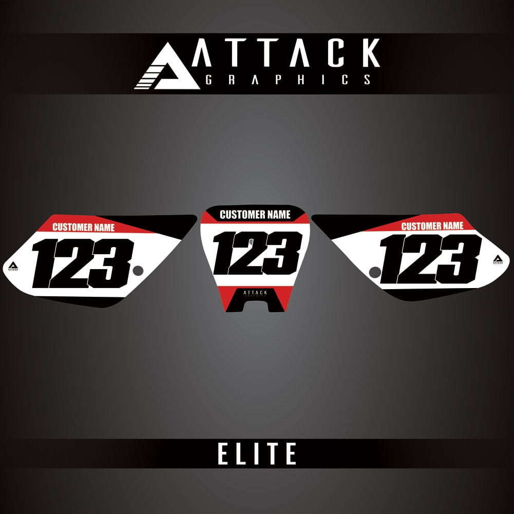 Attack Graphics Elite Number Plate Backgrounds for Honda XR100R 2001 ...