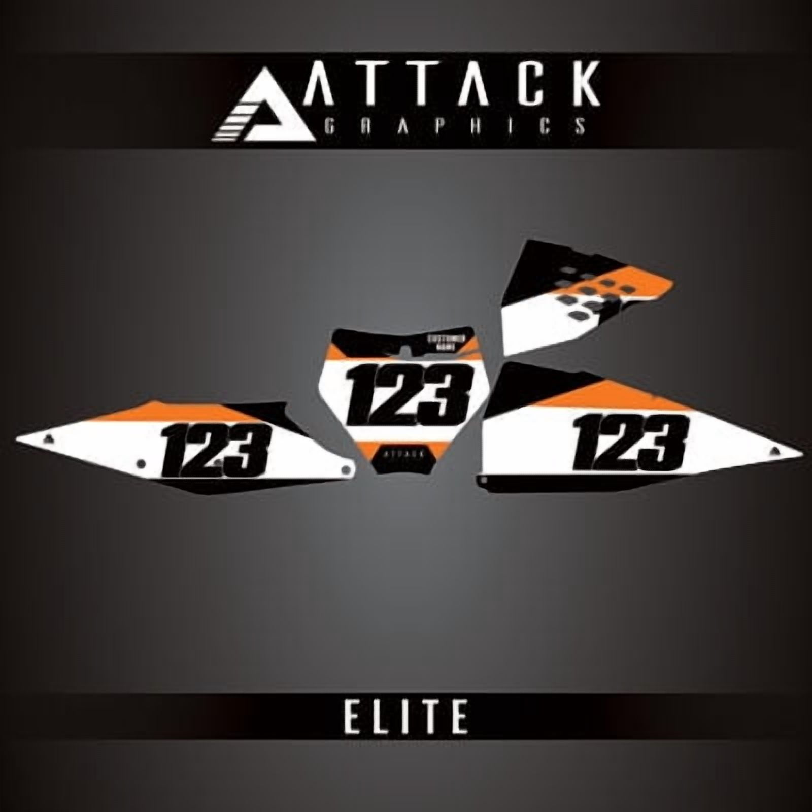 Attack Graphics Elite Number Plate Backgrounds for KTM 125 XC 2022 ...