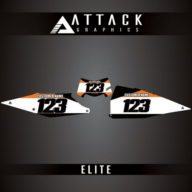 Attack Graphics Elite Number Plate Backgrounds for KTM 250 XC-W (Fuel ...