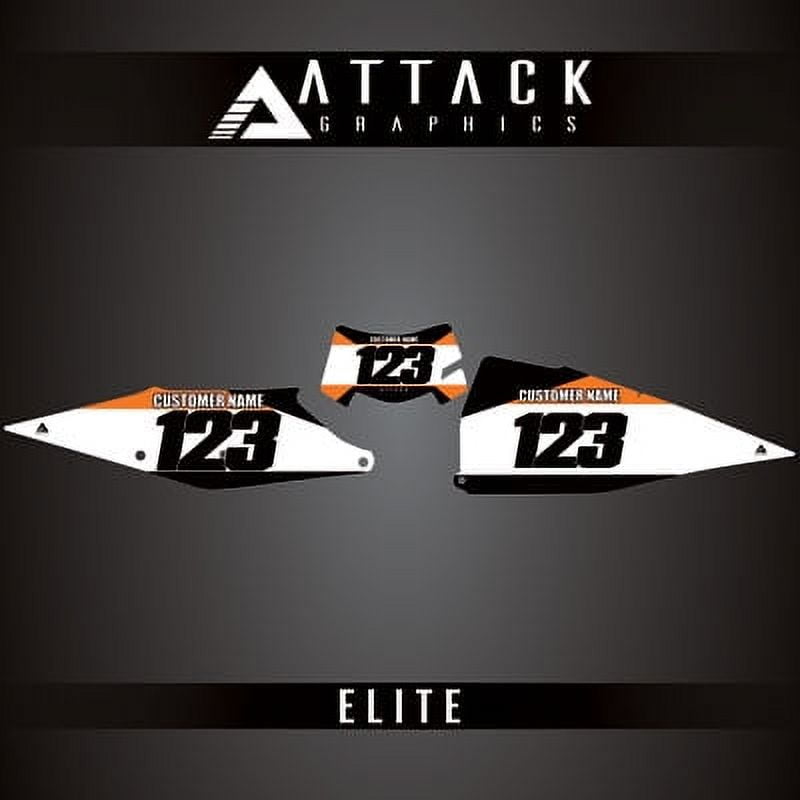 Attack Graphics Elite Number Plate Backgrounds for KTM 300 XC-W Six ...