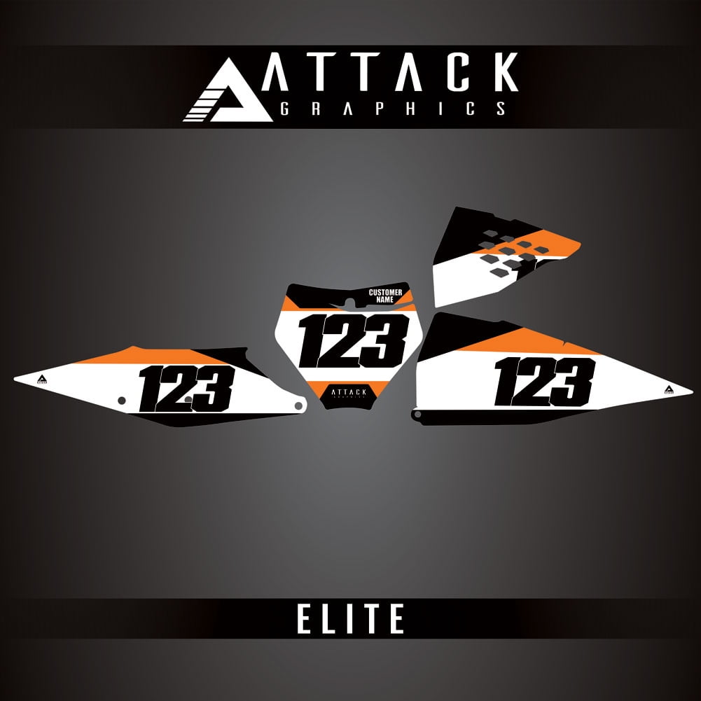 Attack Graphics Elite Number Plate Backgrounds for KTM 350 XC-F 2020 ...