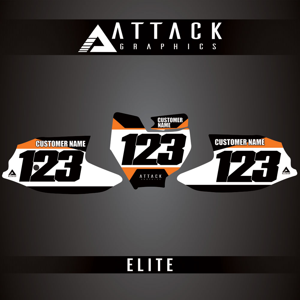 Attack Graphics Elite Number Plate Backgrounds for KTM 50 SX 2019 ...