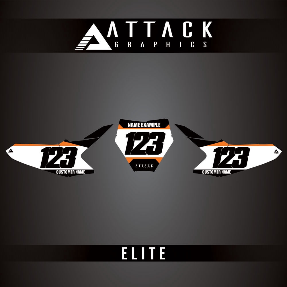 Attack Graphics Elite Number Plate Backgrounds for KTM 50 SX Factory ...