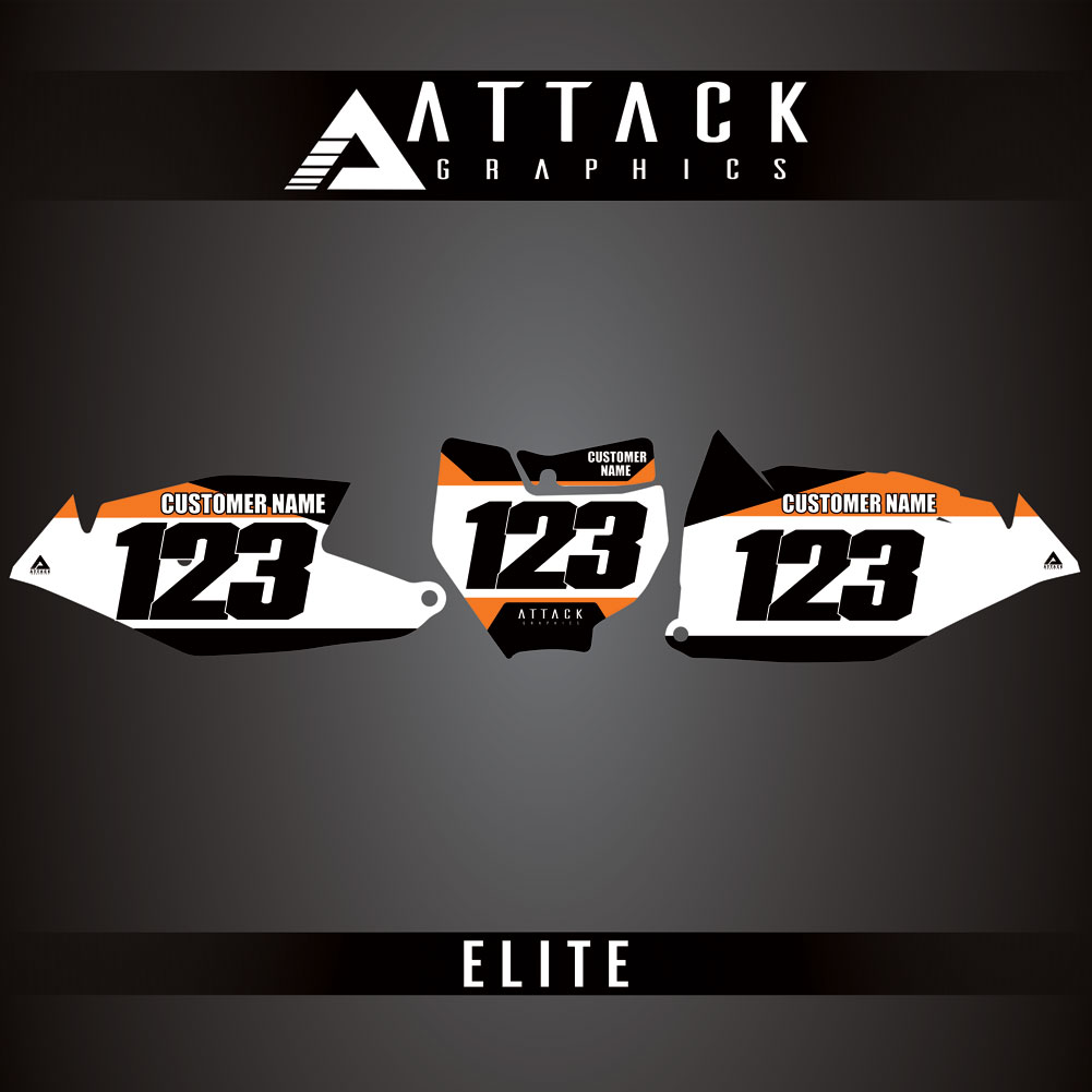 Attack Graphics Elite Number Plate Backgrounds for KTM 85 SX 17/14 2024 ...