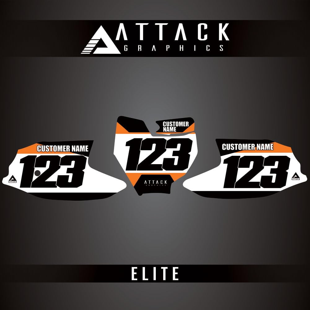 Attack Graphics Elite Number Plate Backgrounds for KTM SX-E 5 2020 ...