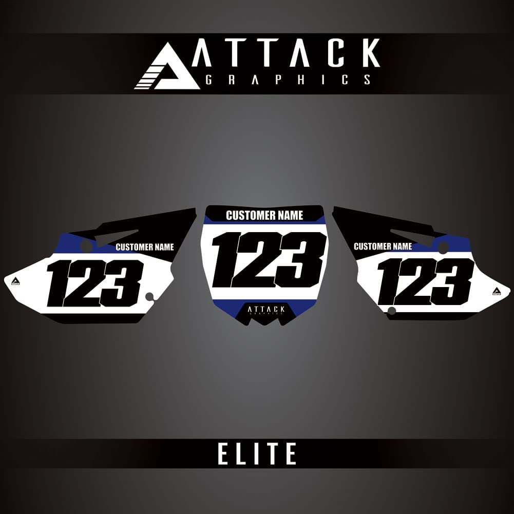 Attack Graphics Elite Number Plate Backgrounds for Yamaha YZ125 2019 ...