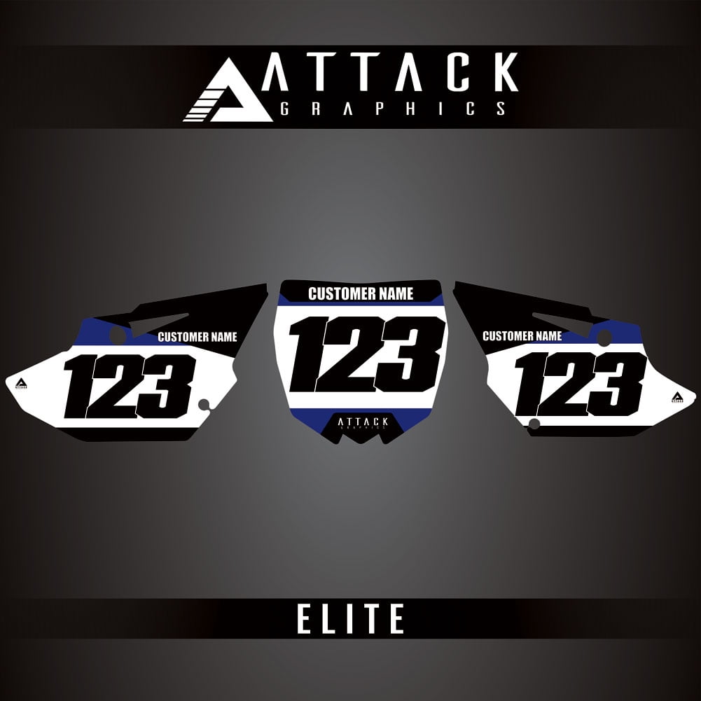 Attack Graphics Elite Number Plate Backgrounds for Yamaha YZ125 2019 ...