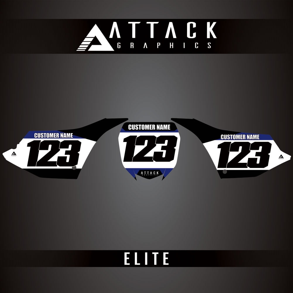 Attack Graphics Elite Number Plate Backgrounds for Yamaha YZ125 2023 ...