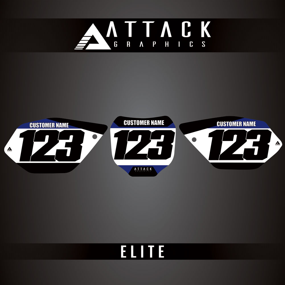 Attack Graphics Elite Number Plate Backgrounds for Yamaha YZ250 2005 ...