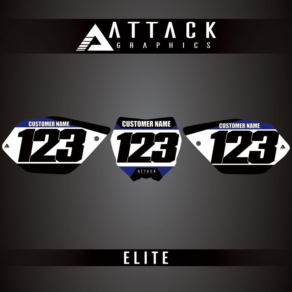 Attack Graphics Elite Number Plate Backgrounds for Yamaha YZ250 2010 ...
