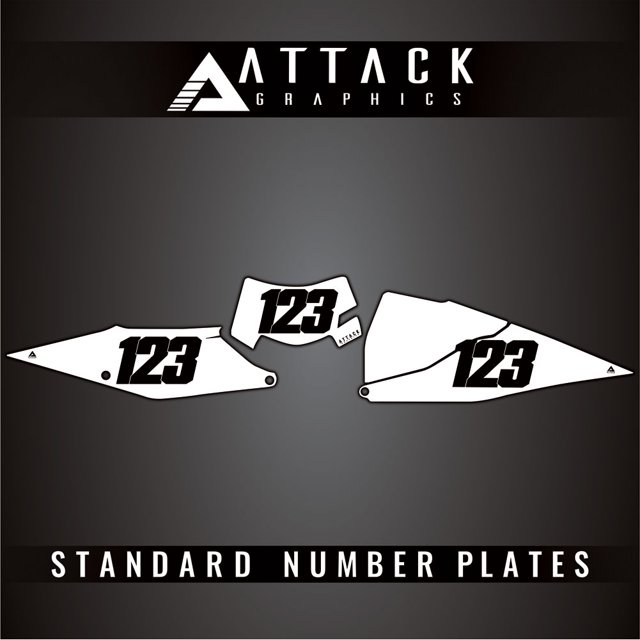 Attack Graphics Number Plate Backgrounds for KTM 300 XC-W Six Days ...