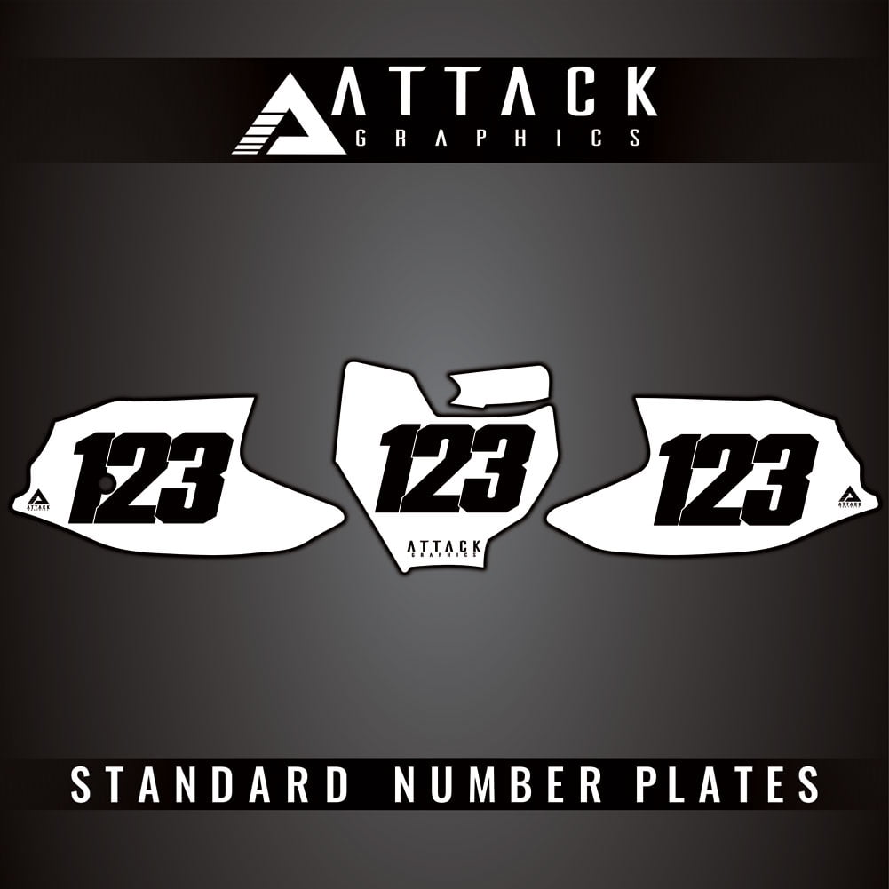 Attack Graphics Number Plate Backgrounds for KTM 50 SX Factory Edition ...