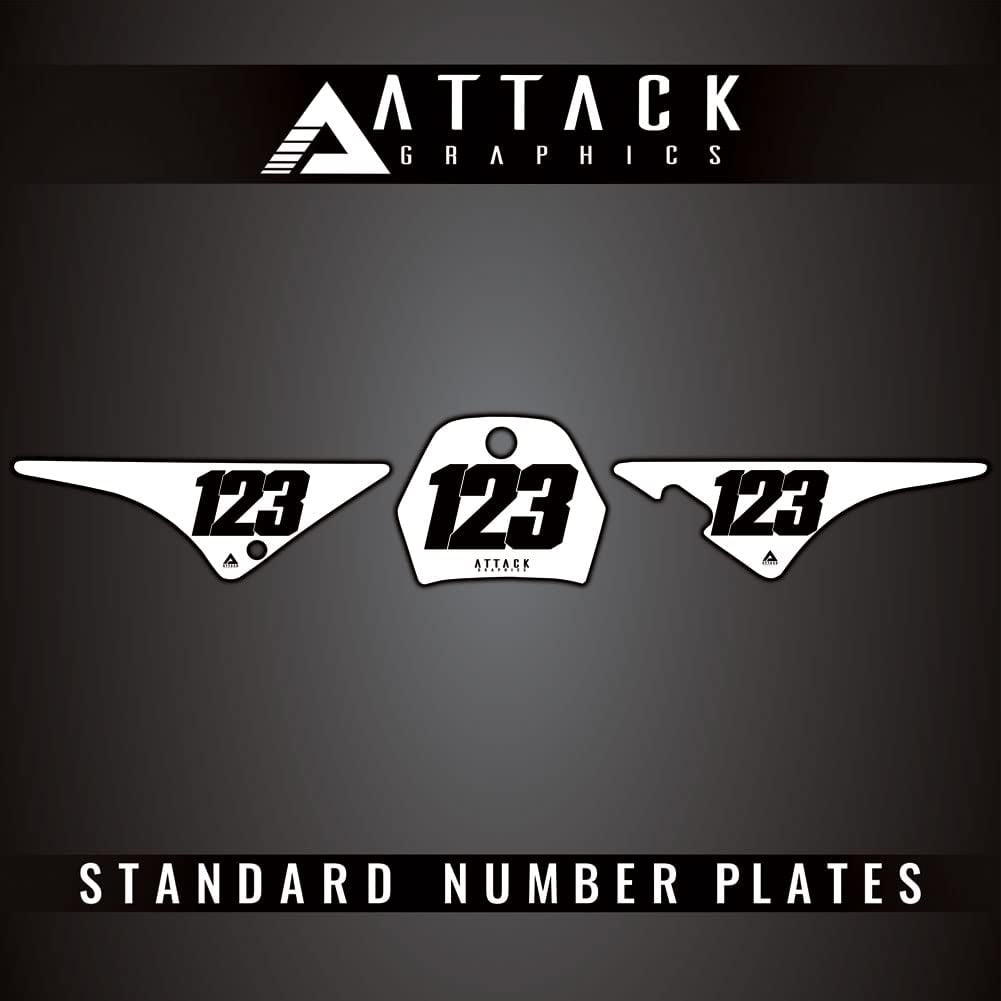 Attack Graphics Number Plate Backgrounds for Yamaha PW80 YZinger 1997 ...