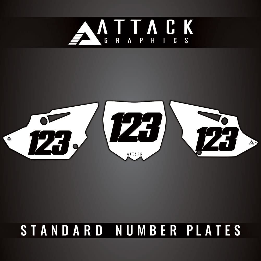Attack Graphics Number Plate Backgrounds for Yamaha YZ250 2018 ...