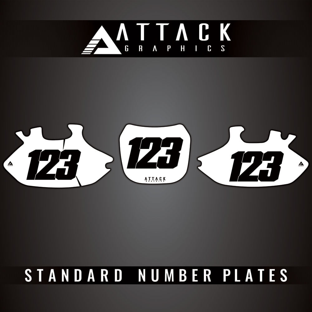Attack Graphics Number Plate Backgrounds for Yamaha YZ250F 2001 ...