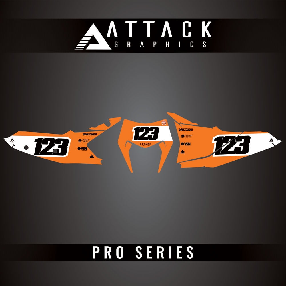 Attack Graphics Pro Series Number Plate Backgrounds For KTM 450 XCF-W ...