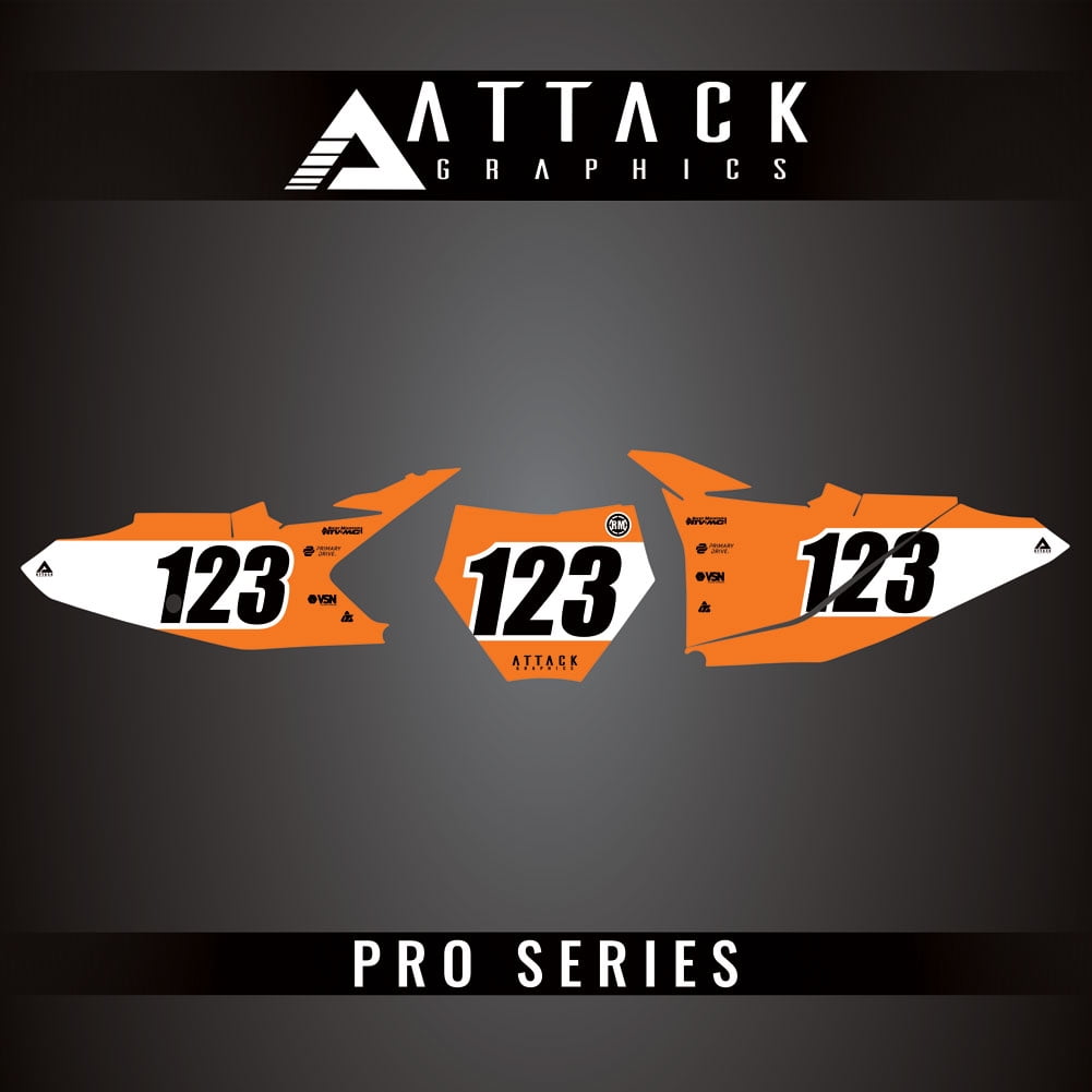 Attack Graphics Pro Series Number Plate Backgrounds For KTM 85 SX 19/16 ...