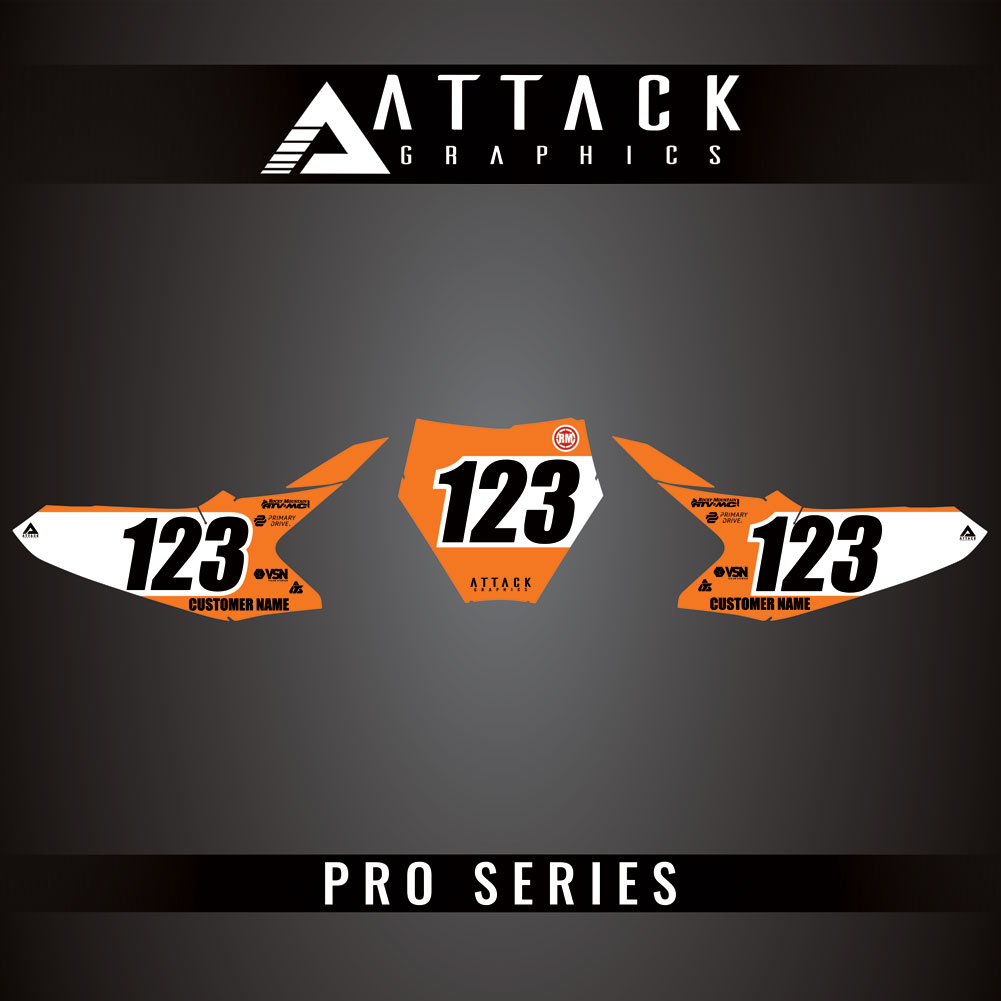 Attack Graphics Pro Series Number Plate Backgrounds For KTM SX-E 5 2025 ...