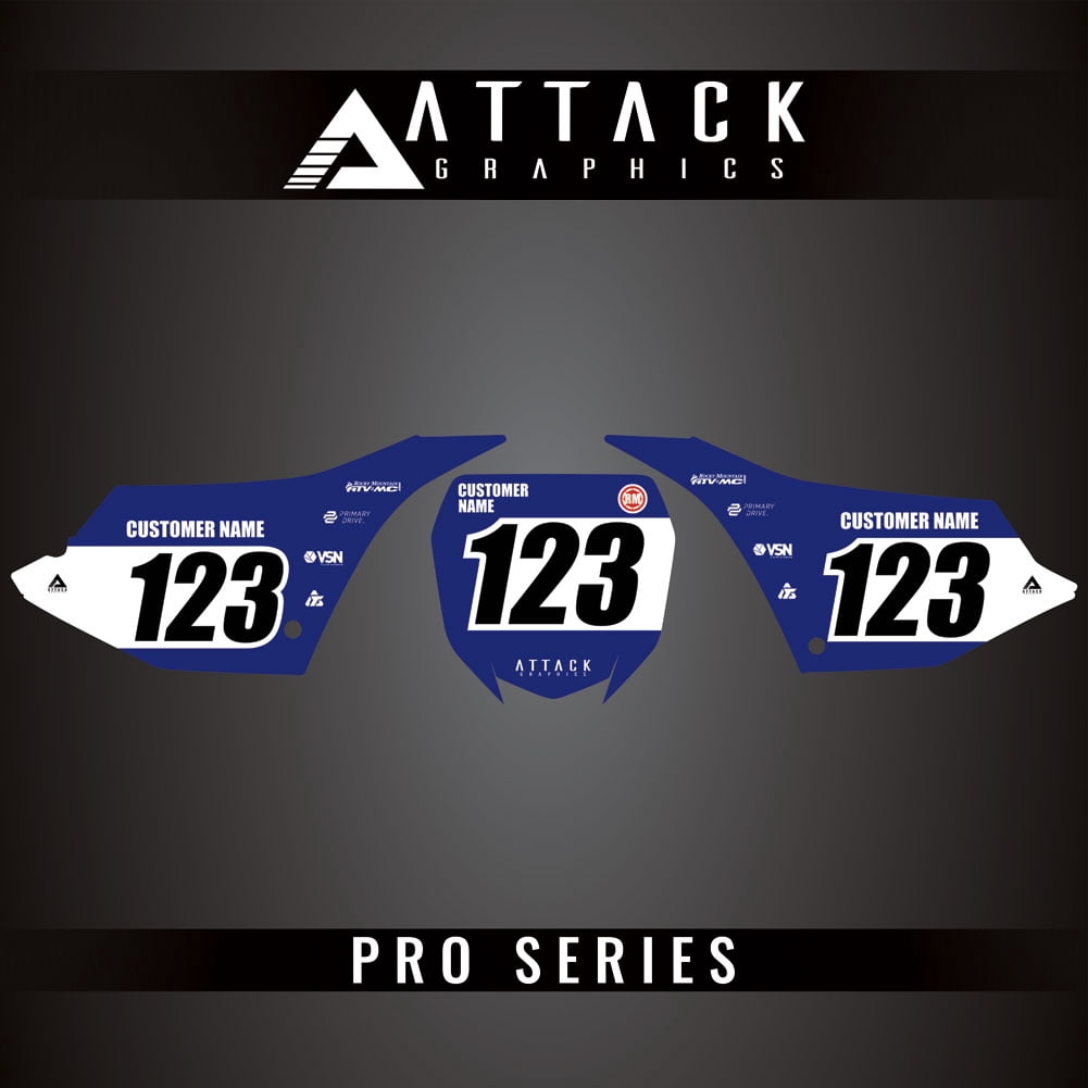 Attack Graphics Pro Series Number Plate Backgrounds For Yamaha YZ125 ...