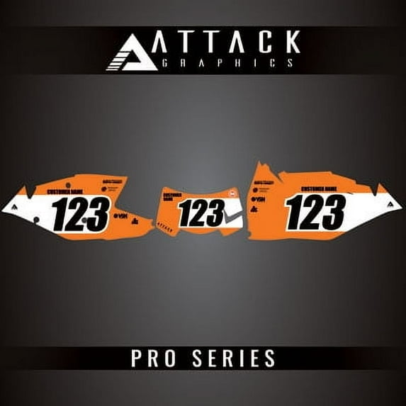 Attack Graphics Pro Series Number Plate Backgrounds for KTM 150 XC-W (E ...