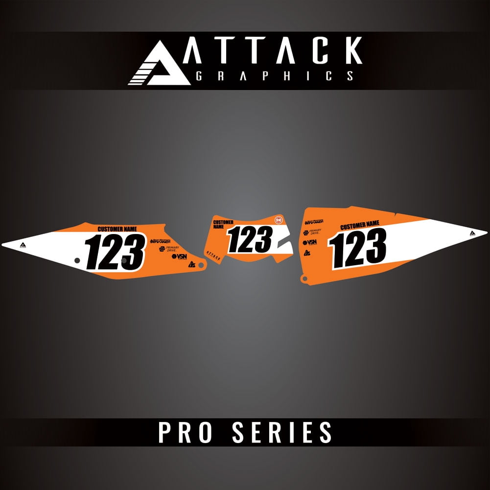 Attack Graphics Pro Series Number Plate Backgrounds for KTM 300 XC-W ...