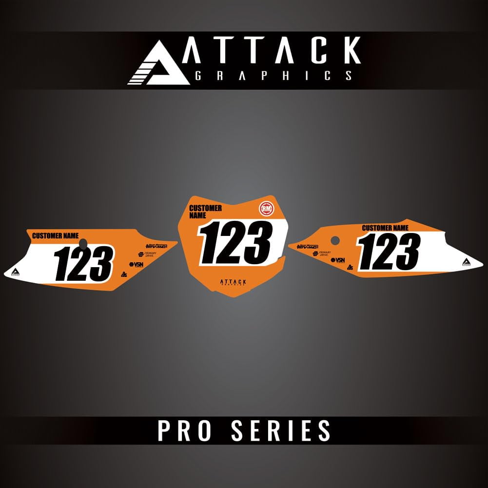 Attack Graphics Pro Series Number Plate Backgrounds for KTM 450 SX-F ...