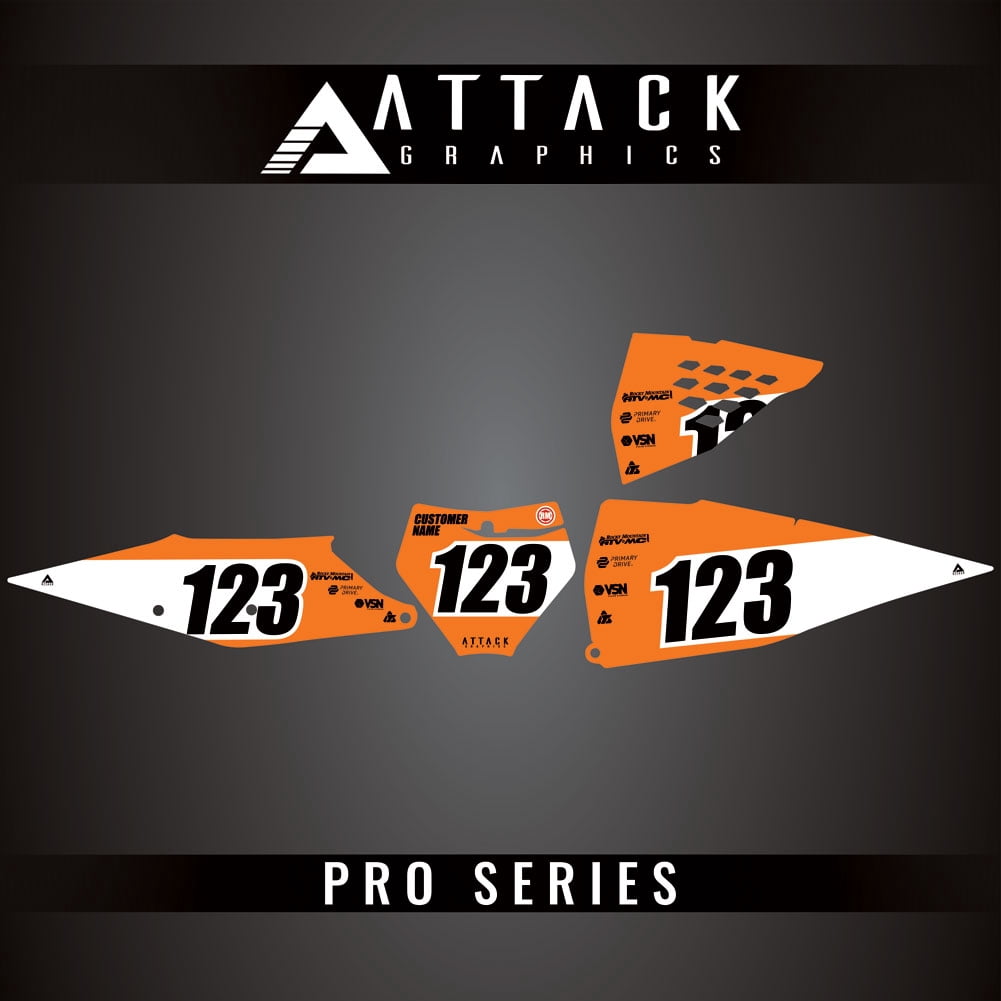 Attack Graphics Pro Series Number Plate Backgrounds for KTM 450 SX-F ...