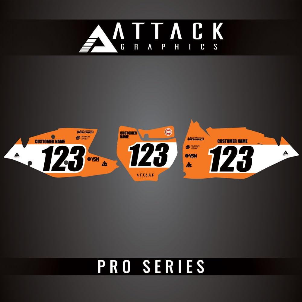 Attack Graphics Pro Series Number Plate Backgrounds for KTM 450 XC-F ...