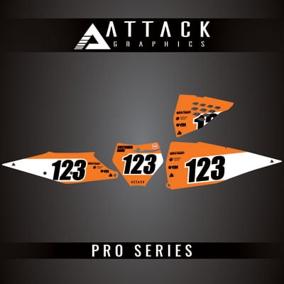 Attack Graphics Pro Series Number Plate Backgrounds for KTM 450 XC-F ...