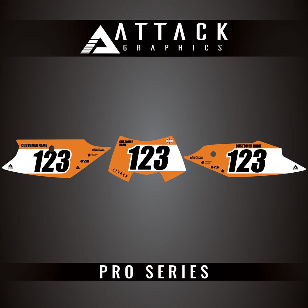 Attack Graphics Pro Series Number Plate Backgrounds for KTM 450 XC-W ...