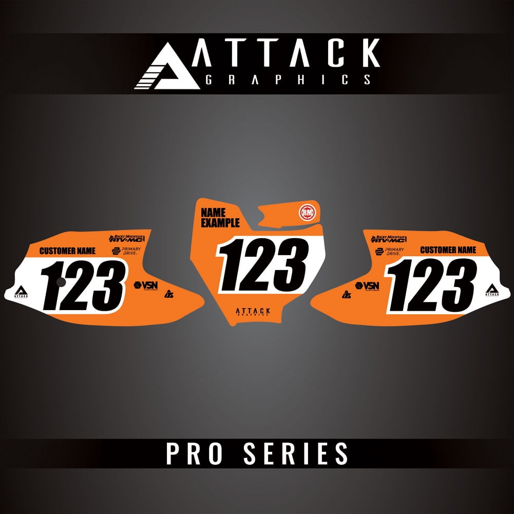 Attack Graphics Pro Series Number Plate Backgrounds for KTM 50 SX ...
