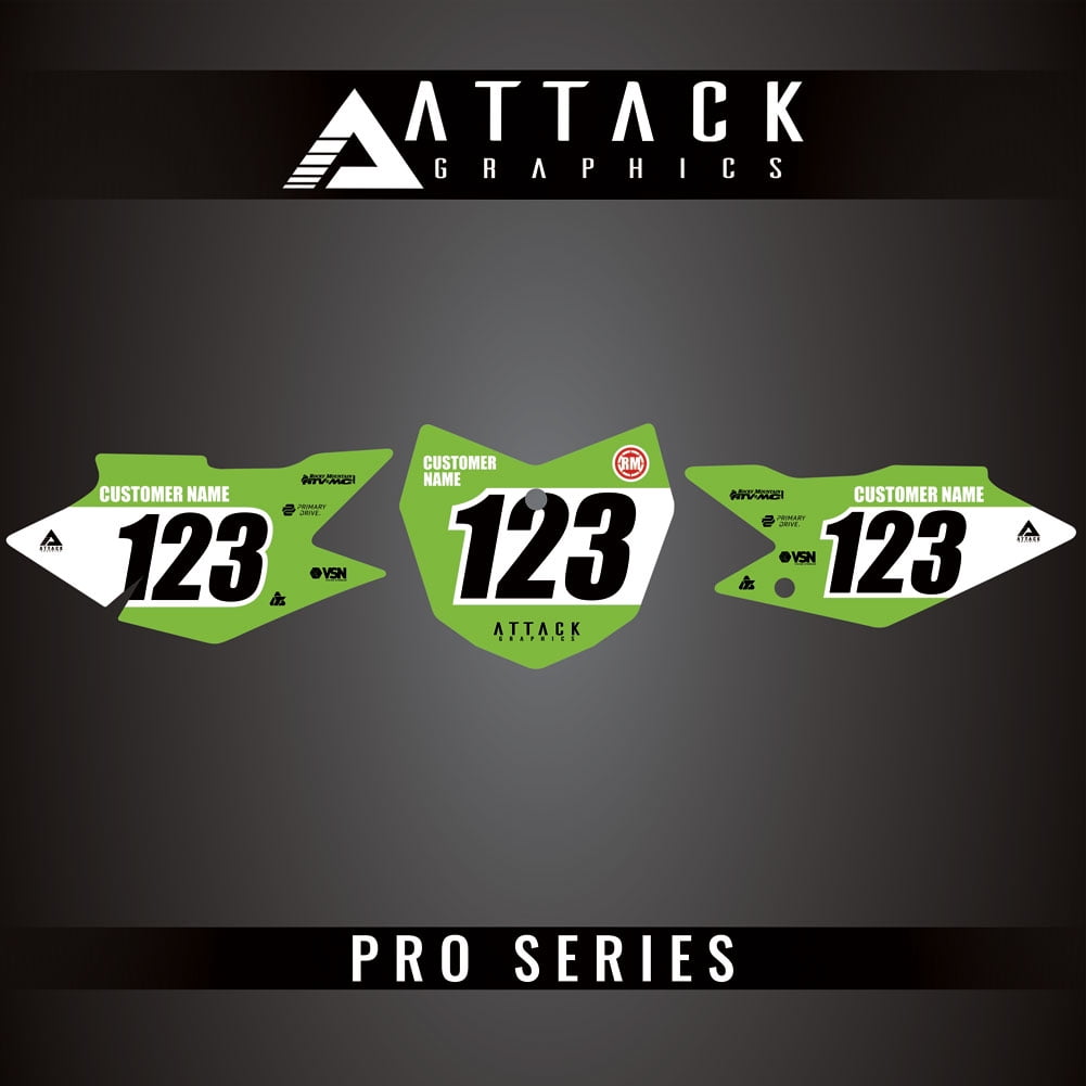 Attack Graphics Pro Series Number Plate Backgrounds for Kawasaki ...