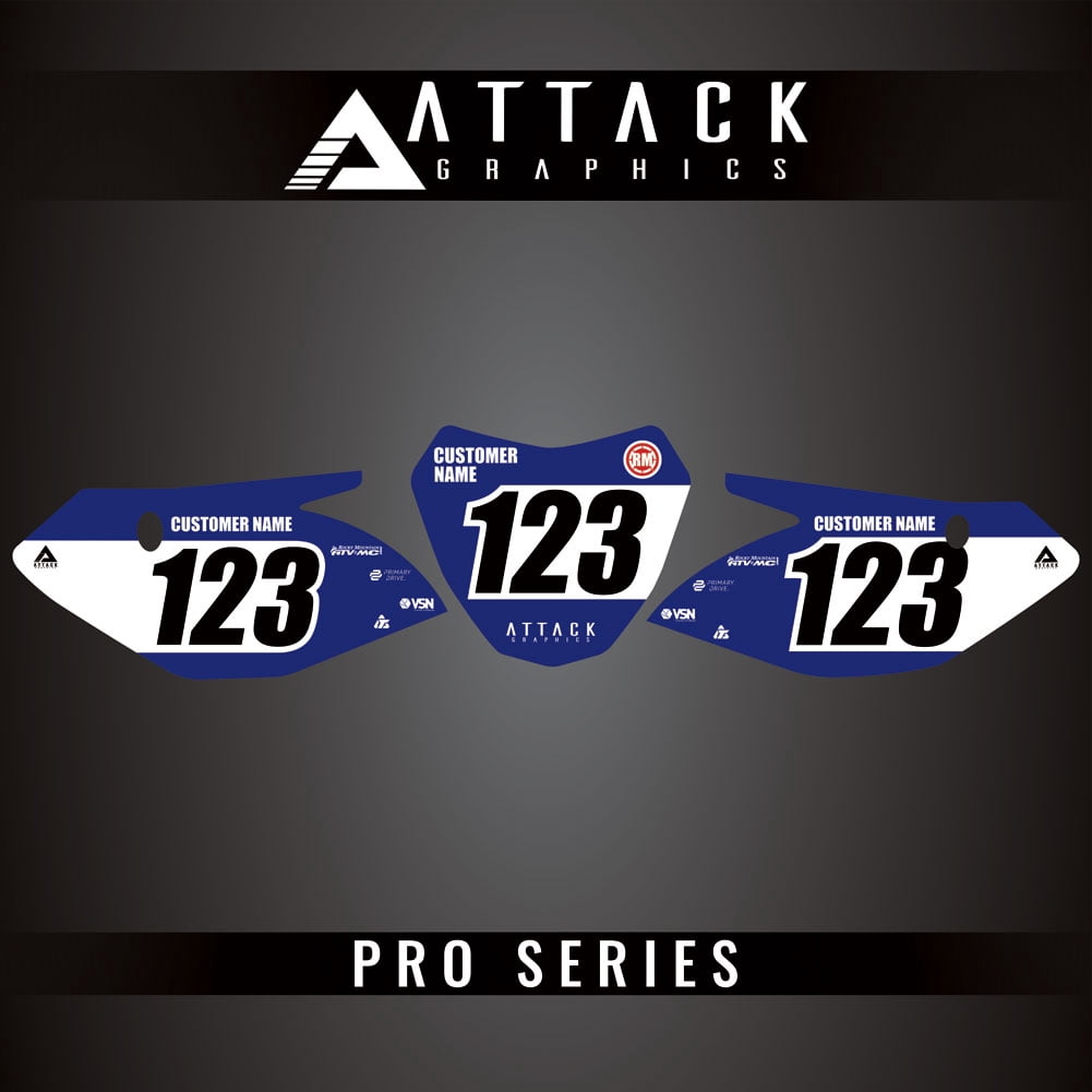Attack Graphics Pro Series Number Plate Backgrounds for Yamaha TTR 110E ...