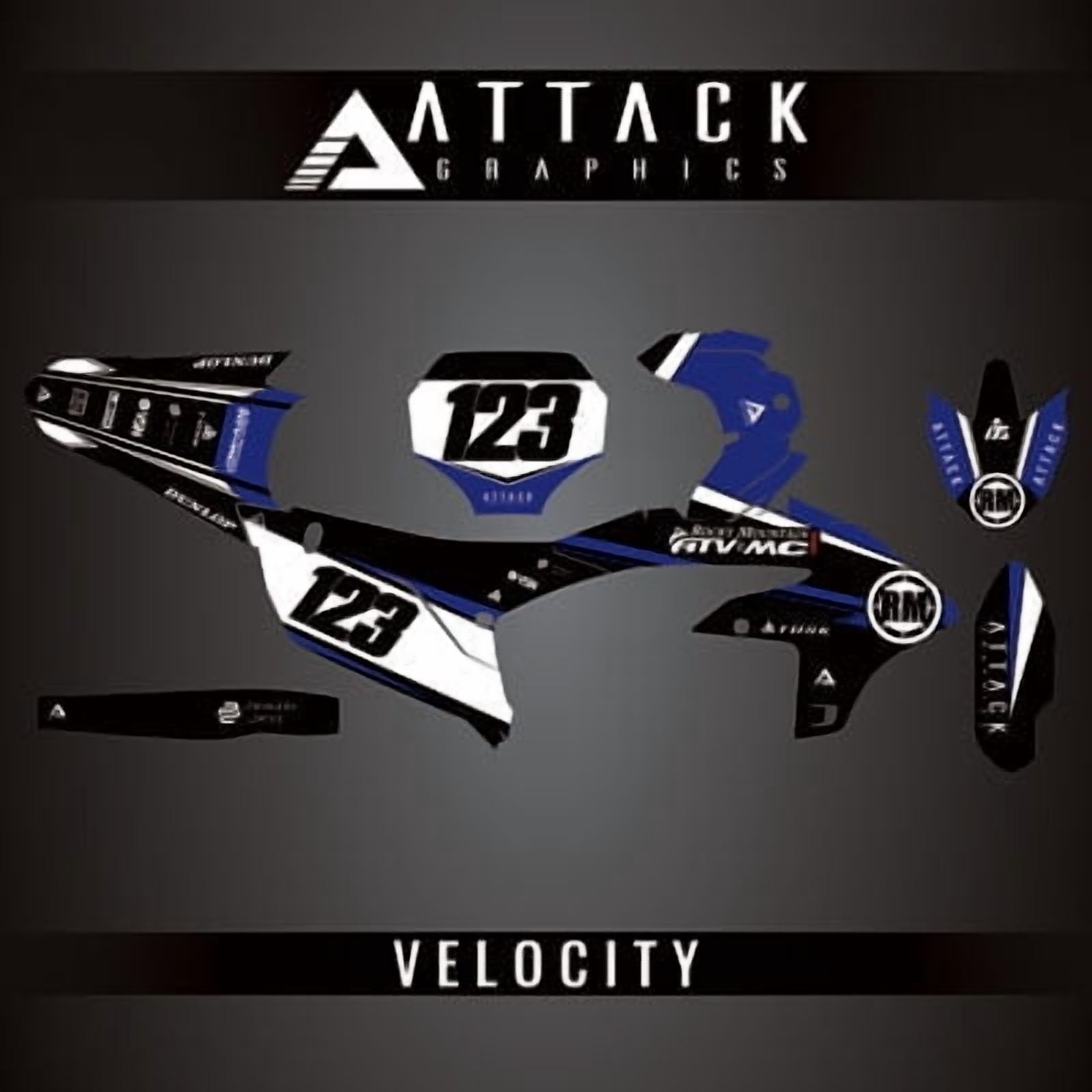 Attack Graphics Pro Series Number Plate Backgrounds for Yamaha YZ250F ...