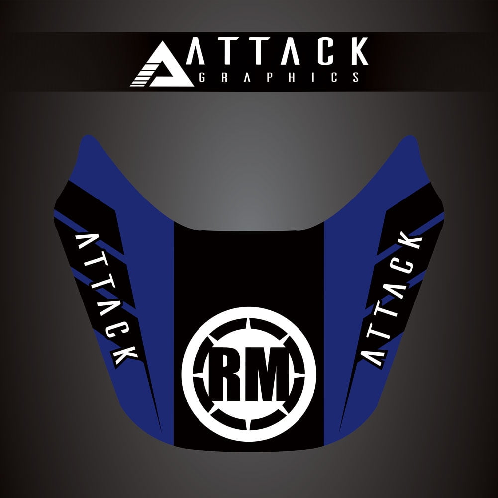 Attack Graphics Renegade Front Fender Decal YZ Blue For Yamaha WR450F ...