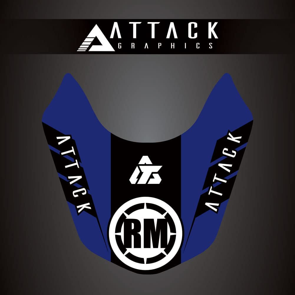 Attack Graphics Renegade Front Fender Decal Blue For Yamaha YZ450F 50th ...