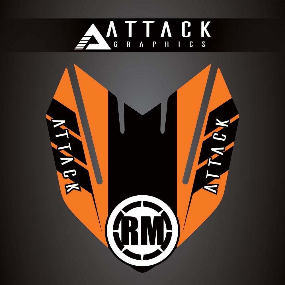 Attack Graphics Renegade Front Fender Decal Orange for KTM 450 SMR 2022 ...