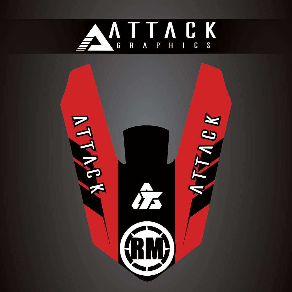 Attack Graphics Renegade Front Fender Decal Red For HONDA CRF450X 2019 ...