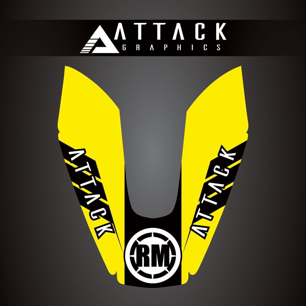 Attack Graphics Renegade Front Fender Decal Yellow For Husqvarna FE 350 ...
