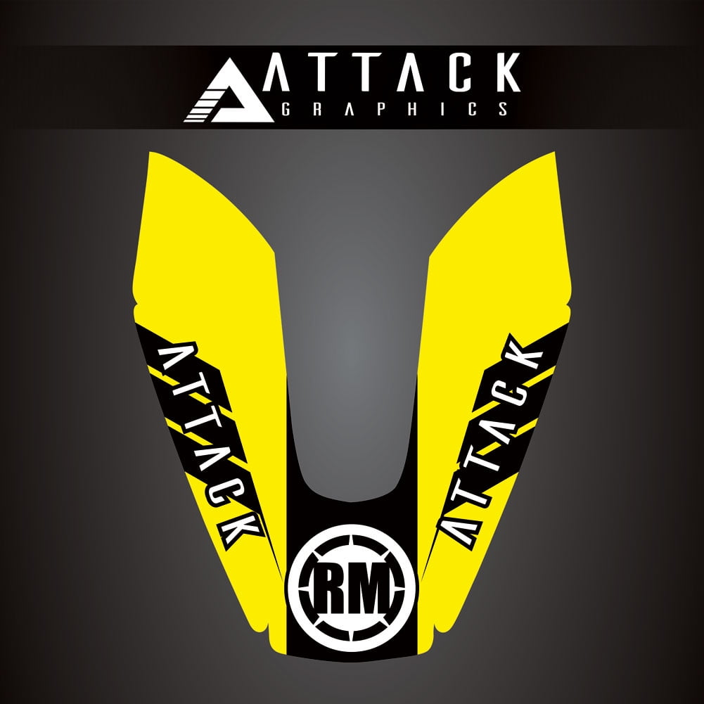 Attack Graphics Renegade Front Fender Decal Yellow - Walmart.com