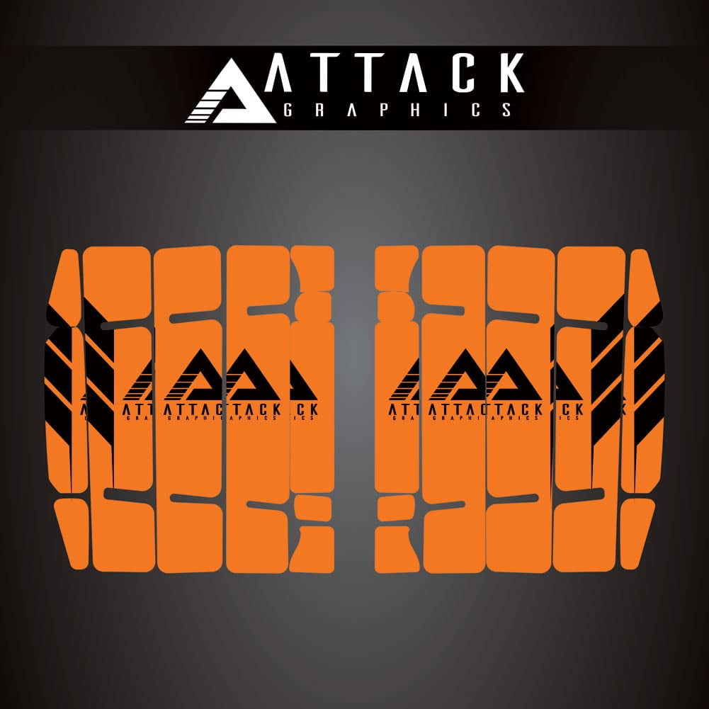 Attack Graphics Renegade Radiator Louver Decals Orange for KTM 150 XC-W ...