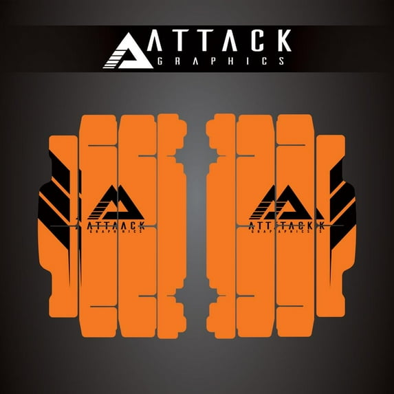 Attack Graphics 207-128-0008 Renegade Radiator Louver Decals - KTM ...