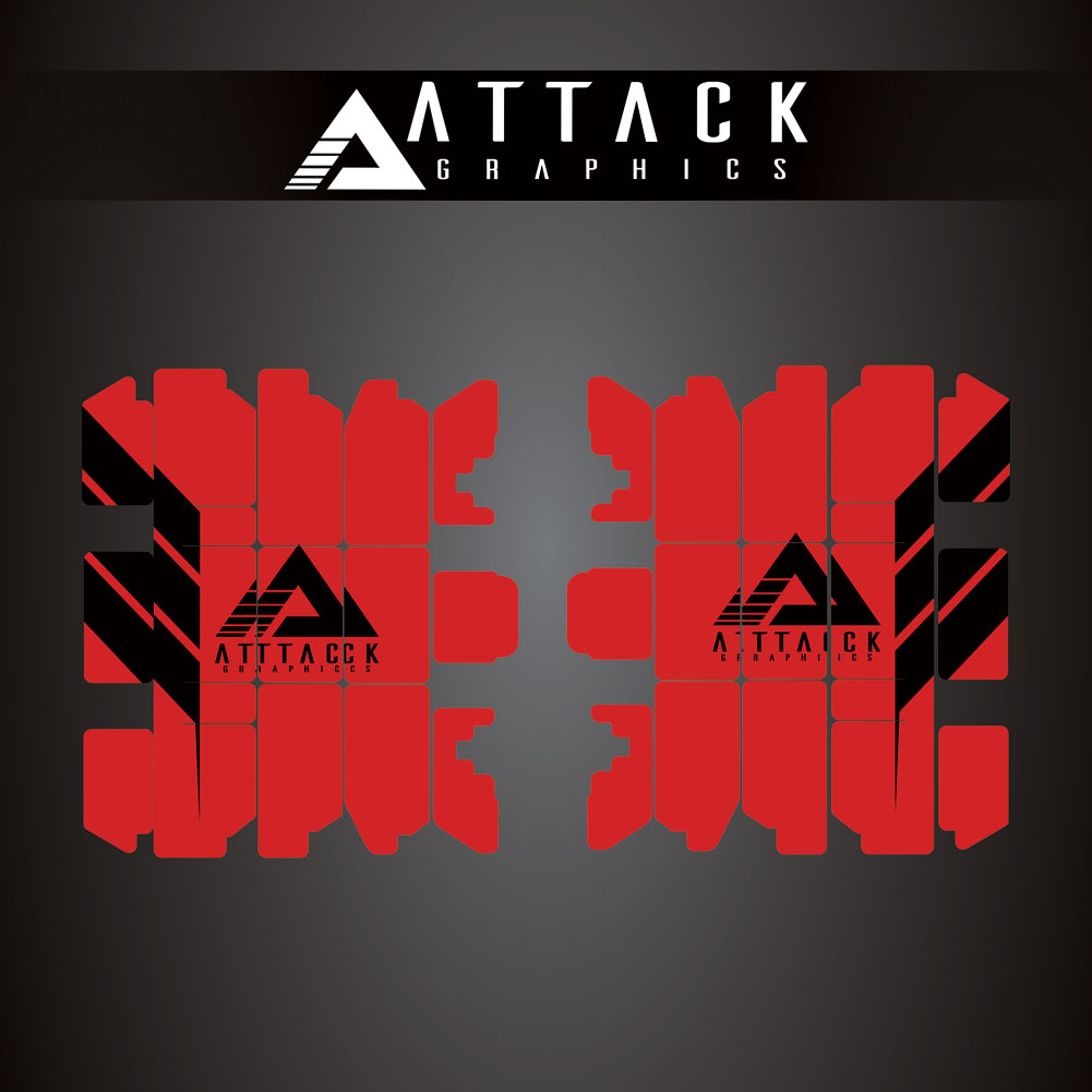 Attack Graphics Renegade Radiator Louver Decals Red - Walmart.com