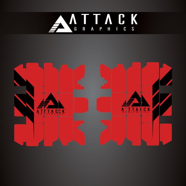 Attack Graphics Renegade Radiator Louver Decals Red - Walmart.com