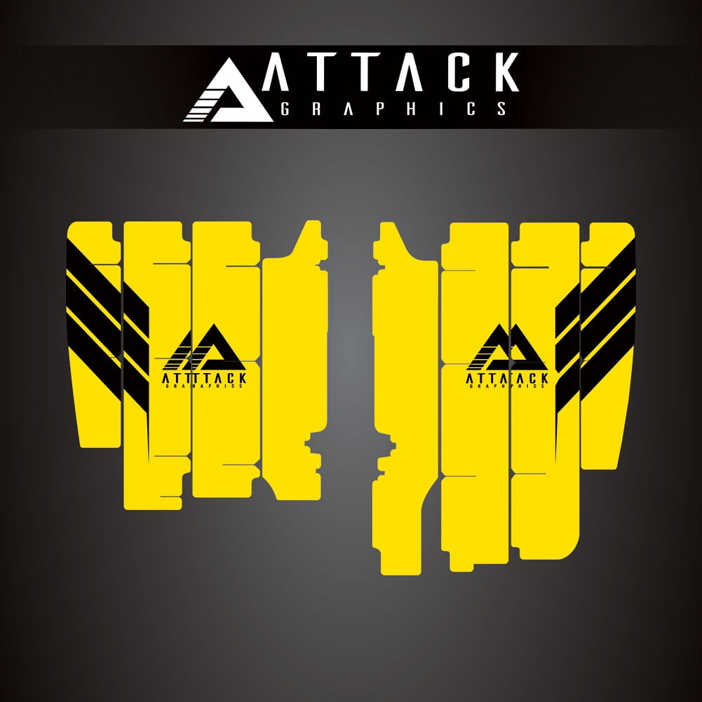 Attack Graphics Renegade Radiator Louver Decals Yellow - Walmart.com