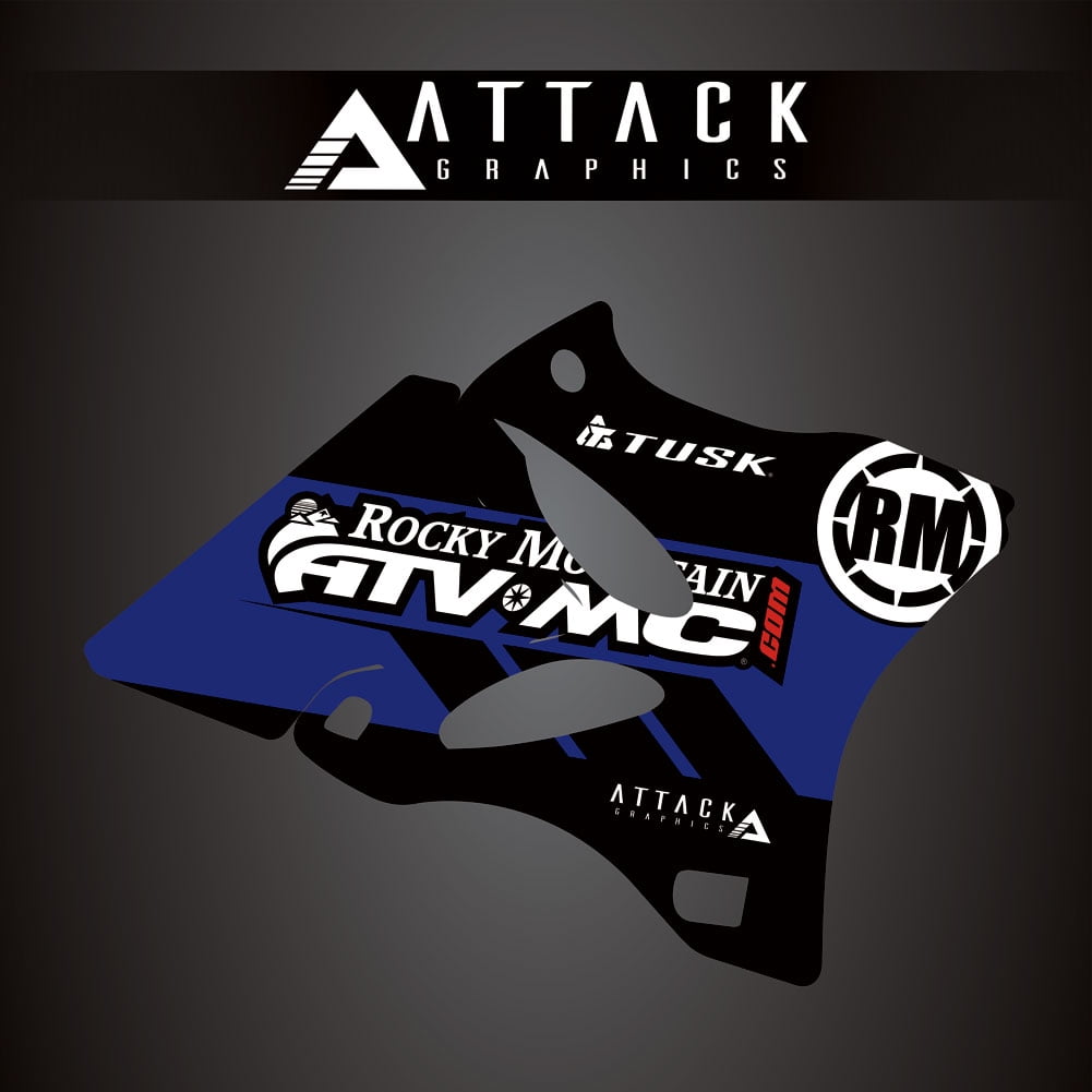 Attack Graphics Renegade Radiator Shroud Decal Blue for Yamaha YZ250 ...