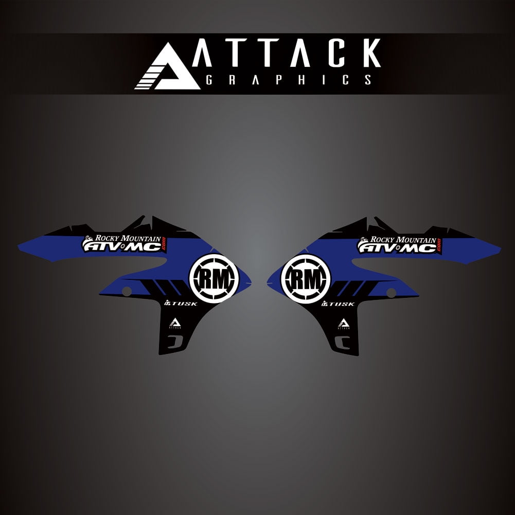 Attack Graphics Renegade Radiator Shroud Decal Blue for Yamaha YZ450F ...